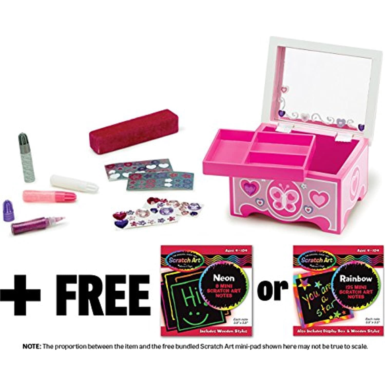 Melissa & Doug Jewelry Box Decorate-Your-Own Kit + FREE Scratch Art ...