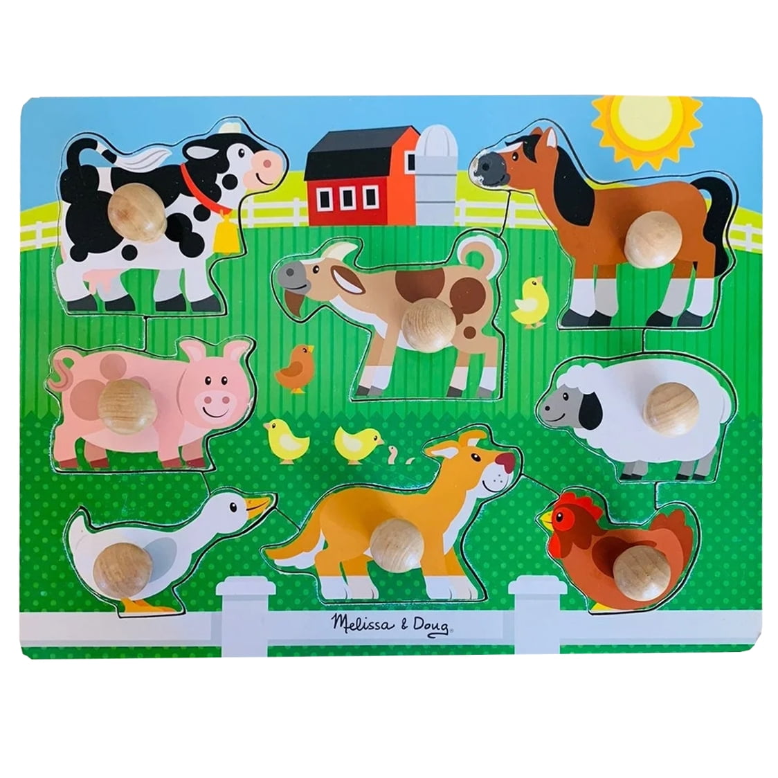 Melissa & Doug Jumbo Knob Puzzle Farm Animals - Walmart.com