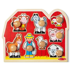 Large Knob Puzzles for Toddlers and Kids Quality Wooden Toys