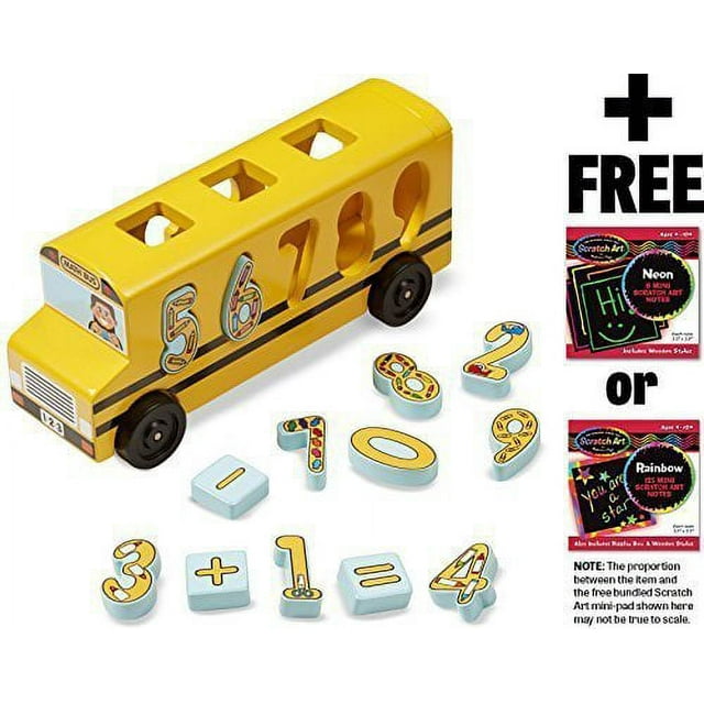 Melissa & Doug Melissa & Doug Number Game Math Bus & 1 Scratch Art Mini ...