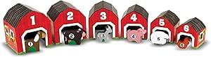 Melissa & Doug Nesting and Sorting Barns and Animals With 6 Numbered ...