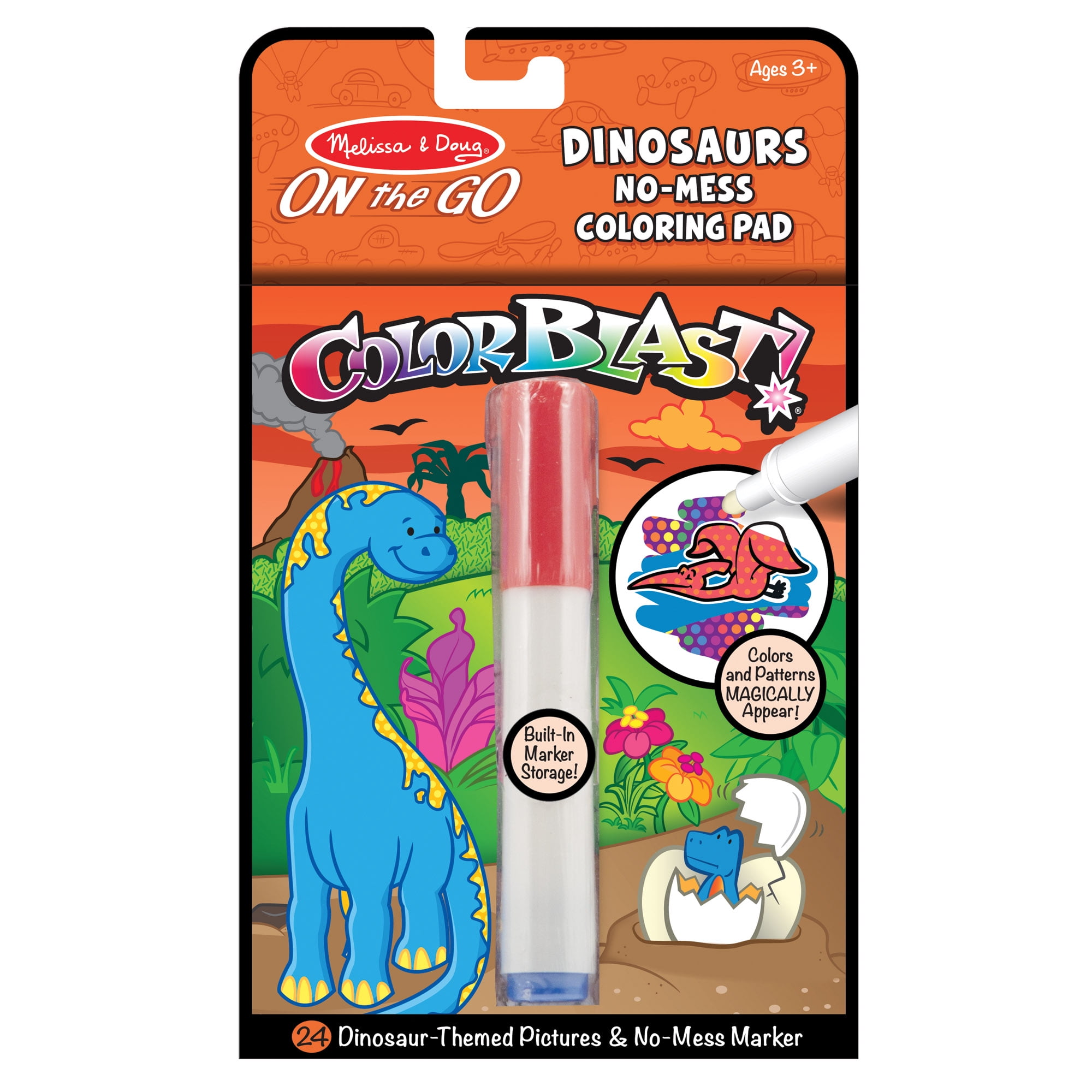 Melissa & Doug, On the Go ColorBlast! Travel Activity Book, Dinosaur ...