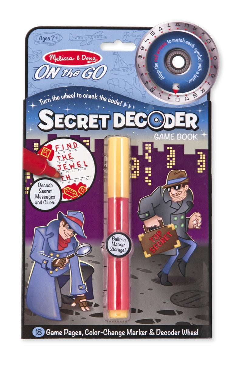 Melissa Doug On the Go - Spy Mystery Secret Decoder Book With Decoder ...