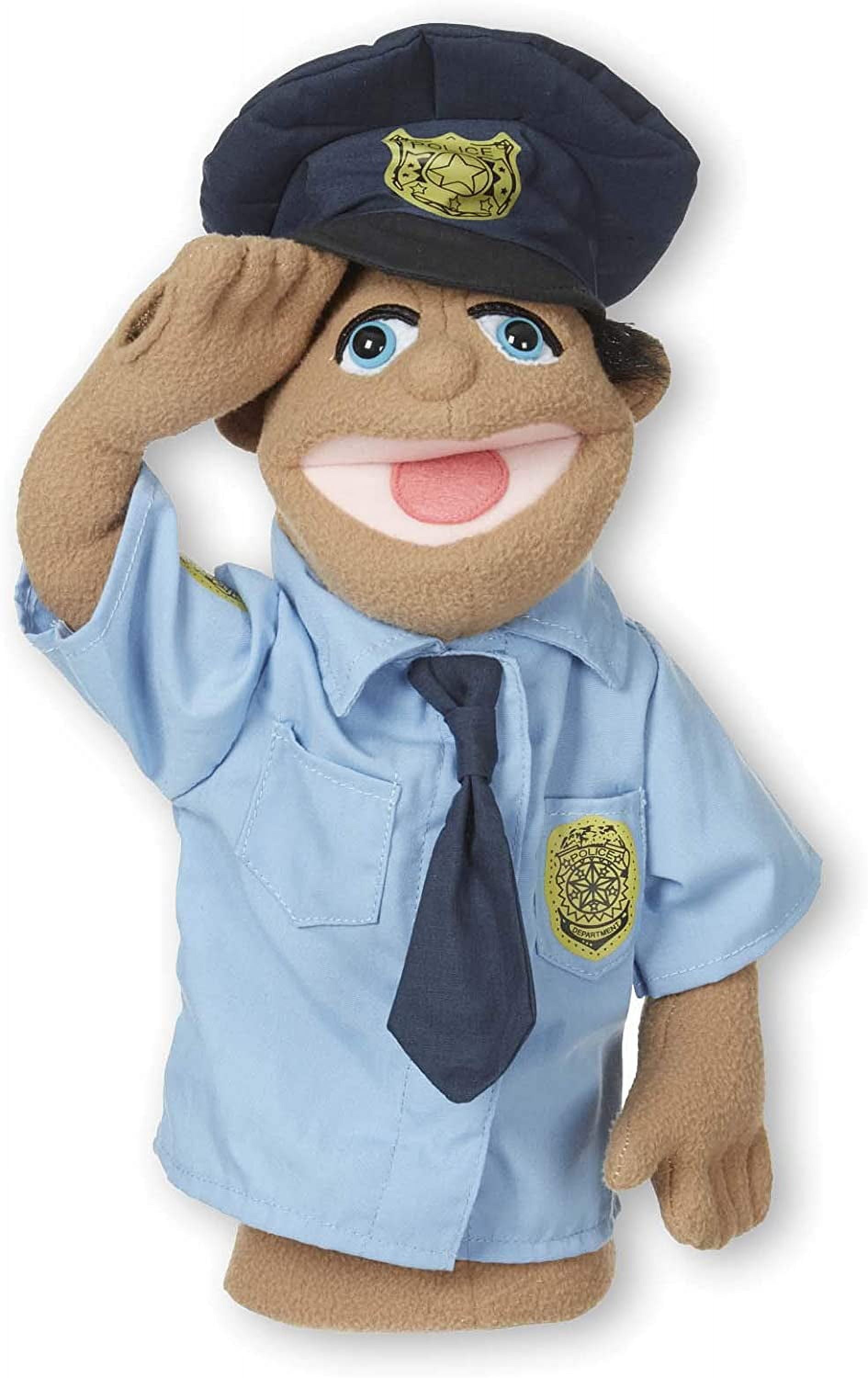 Melissa & Doug Cyrus 'Cy' Wren Police Officer Puppet with Hand Movable ...