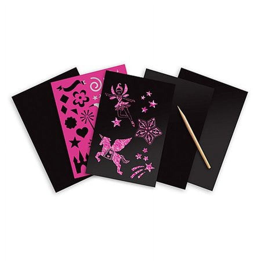 Melissa & Doug Scratch Art: Princess Pink Glitter Board - 4 Scratch Art ...