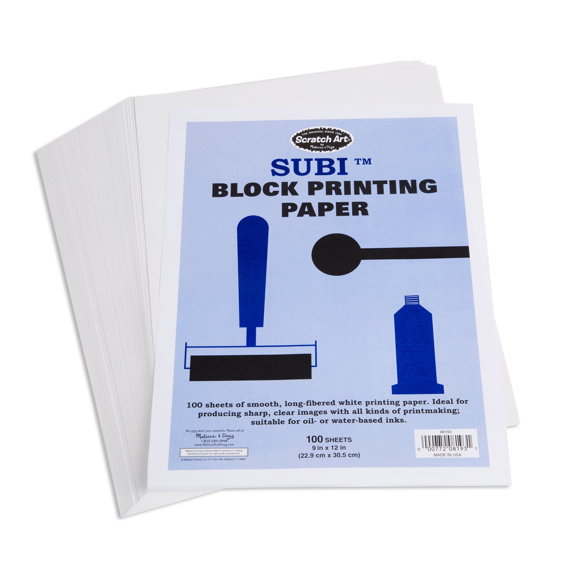 Melissa & Doug Scratch Art Subi Block Printing Paper (9 x 12 inches ...