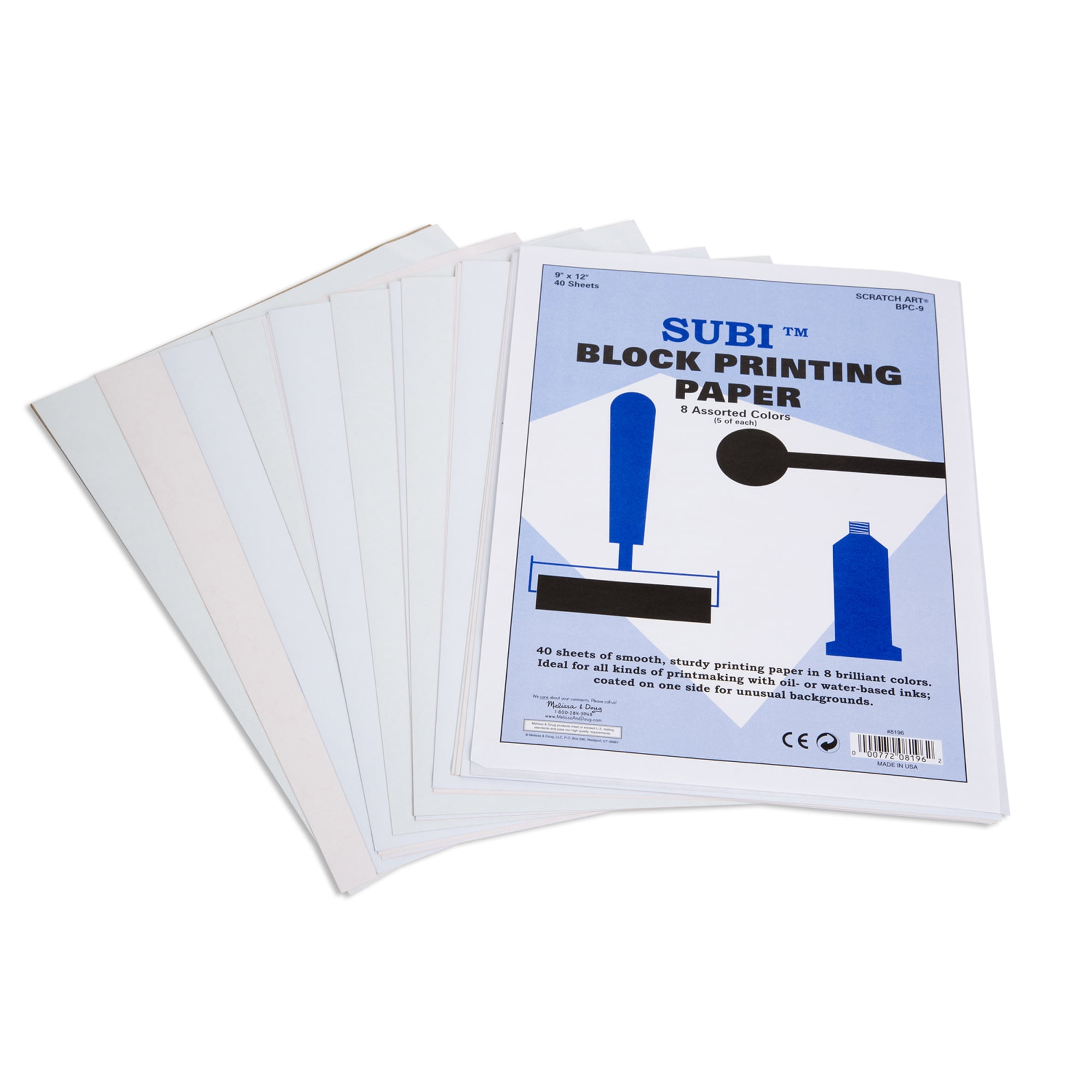 Melissa & Doug Scratch Art Subi Block Printing Paper (9 x 12 inches ...