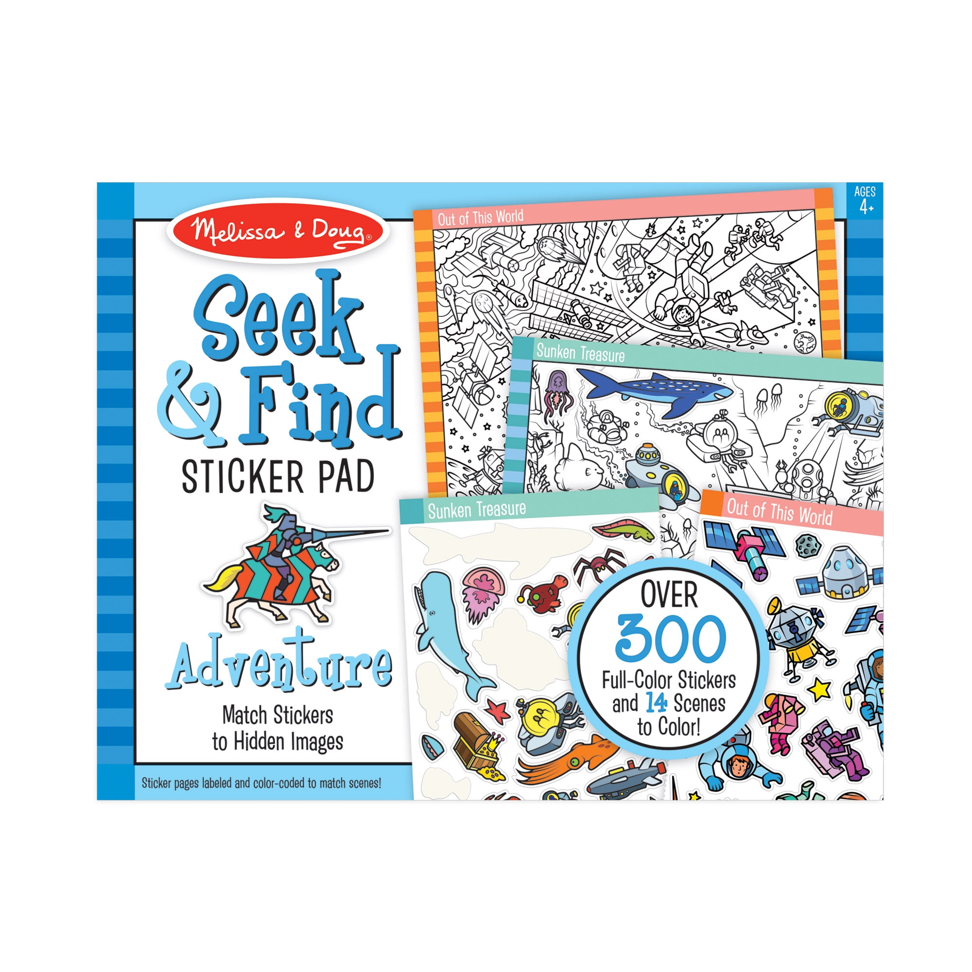 Melissa & Doug Seek and Find Sticker Pad – Adventure (400+ Stickers, 14 ...