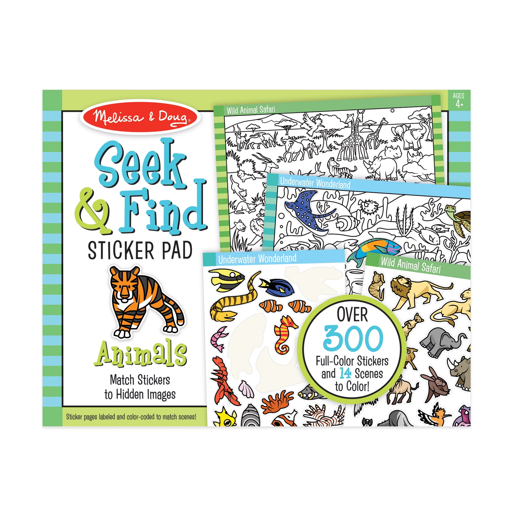 Melissa & Doug Seek and Find Sticker Pad Animals with 400+ Stickers and ...
