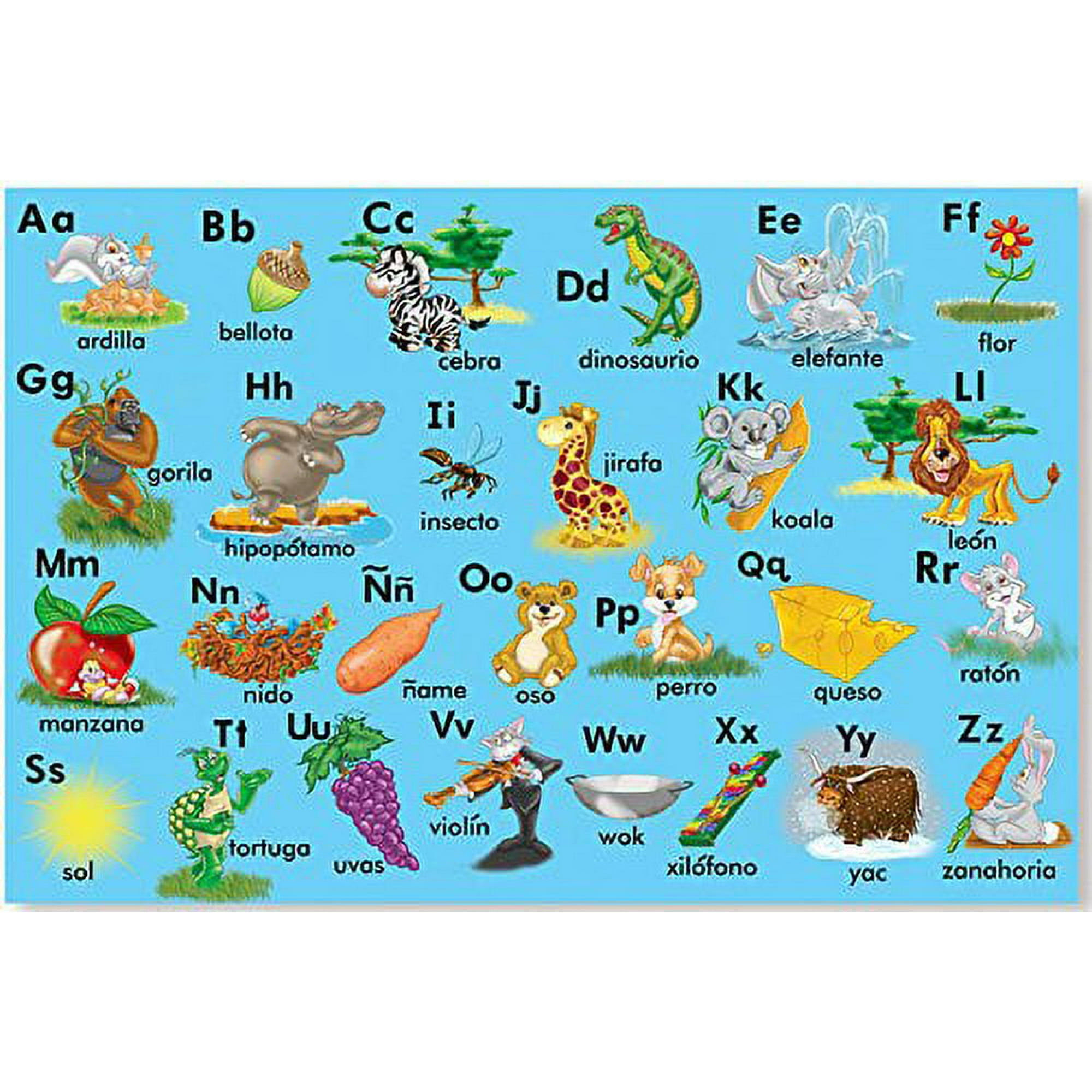 Spanish Alphabet With Pictures For Kids