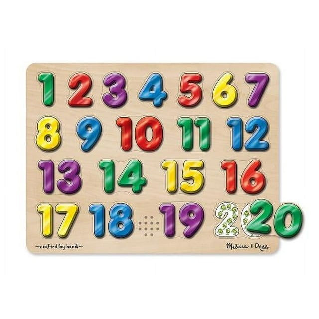 Melissa & Doug Spanish Numbers Sound Puzzle - Wooden Puzzle (20 pcs ...