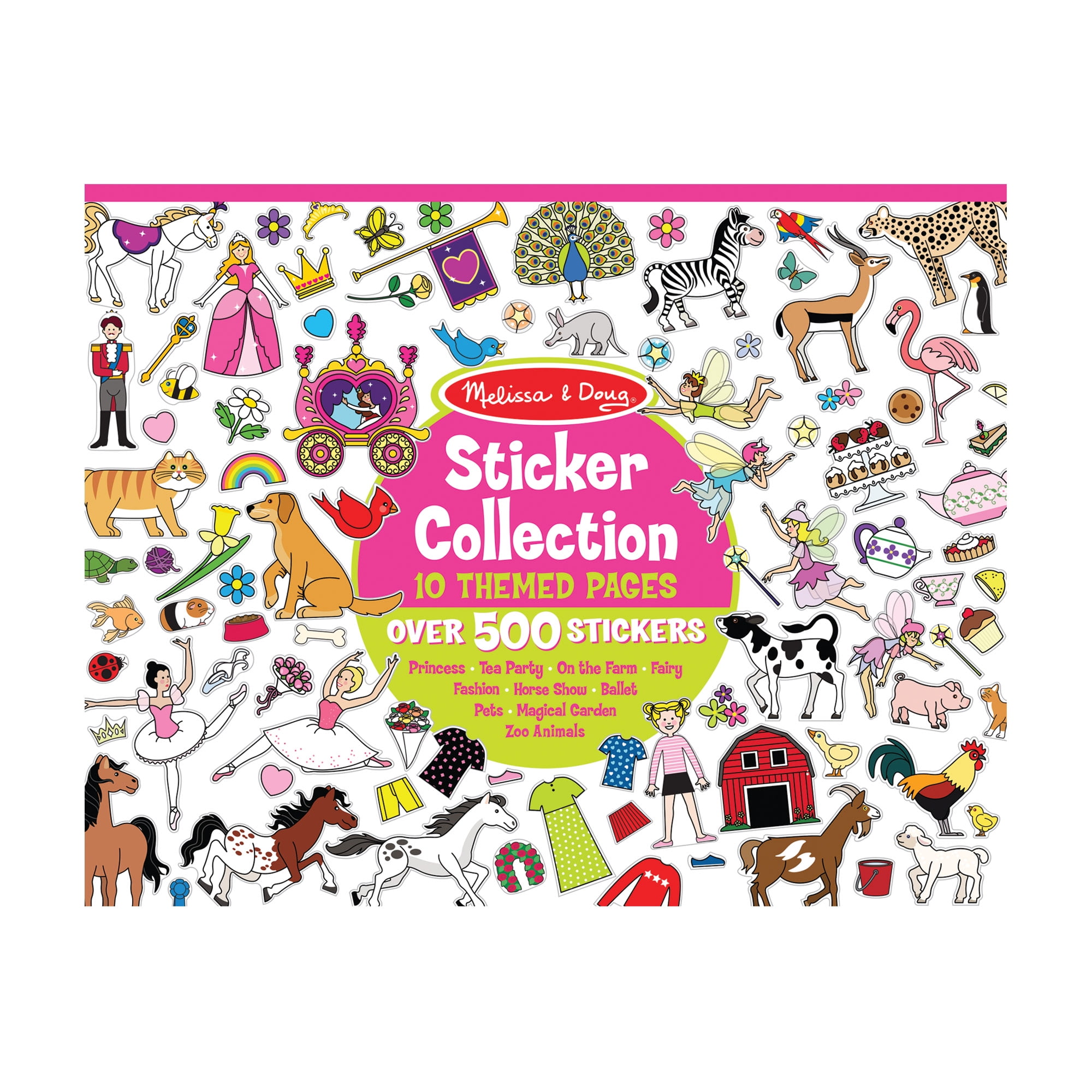 Melissa & Doug Sticker Collection Book: Princesses, Tea Party, Animals ...