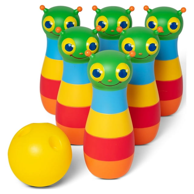 Melissa & Doug Sunny Patch Happy Giddy Bowling Set With 6 Pins, Bowling ...