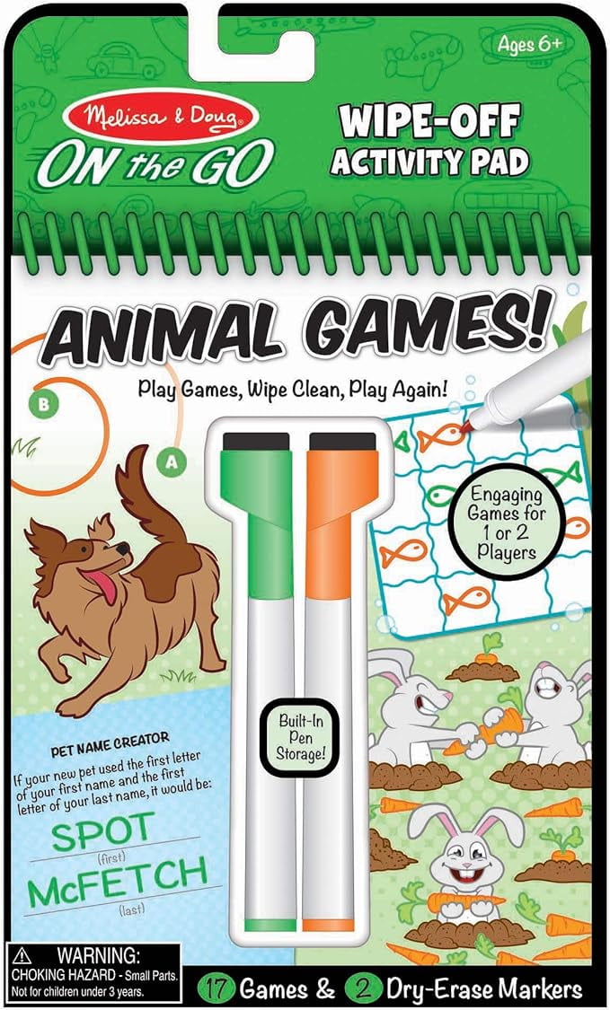 Melissa & Doug Wipe - Off Activity Pad - Animals - Walmart.com
