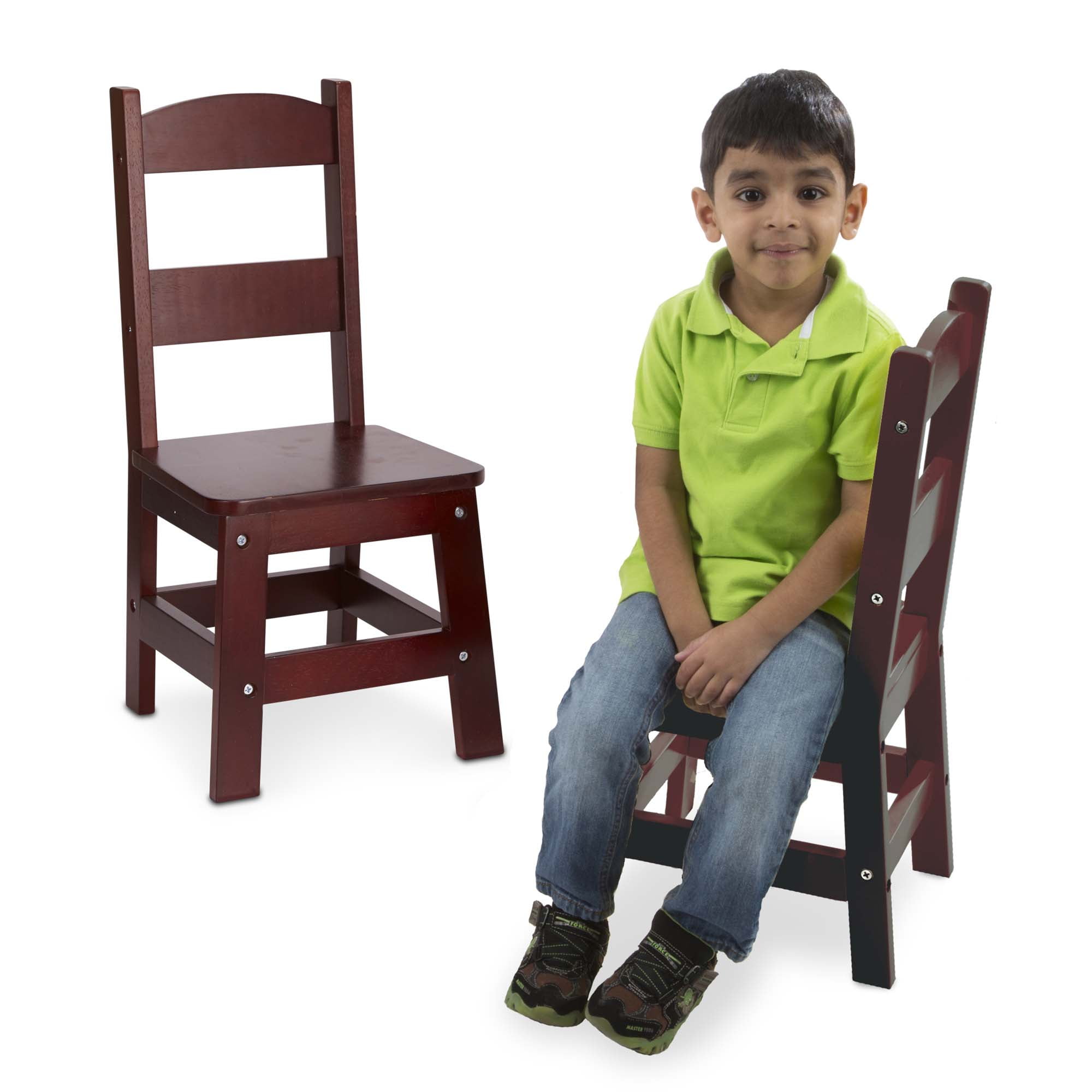 Melissa & Doug Wooden Chair Pair - Espresso - Walmart.com