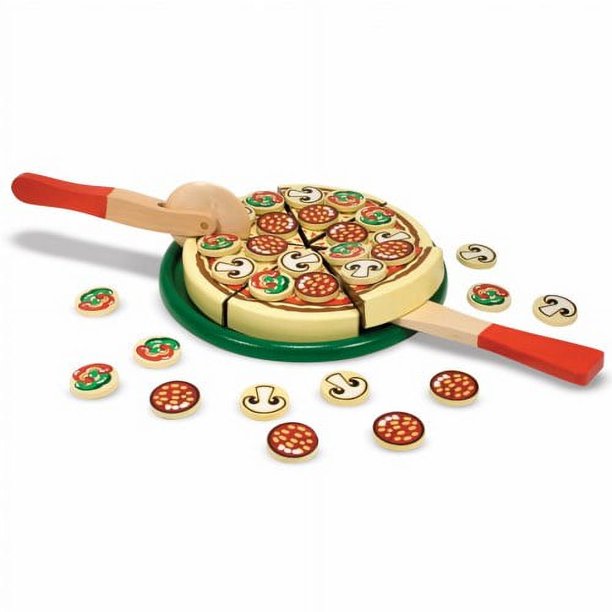 Melissa & Doug Wooden Pizza Party Set Pizza 167 - Walmart.com