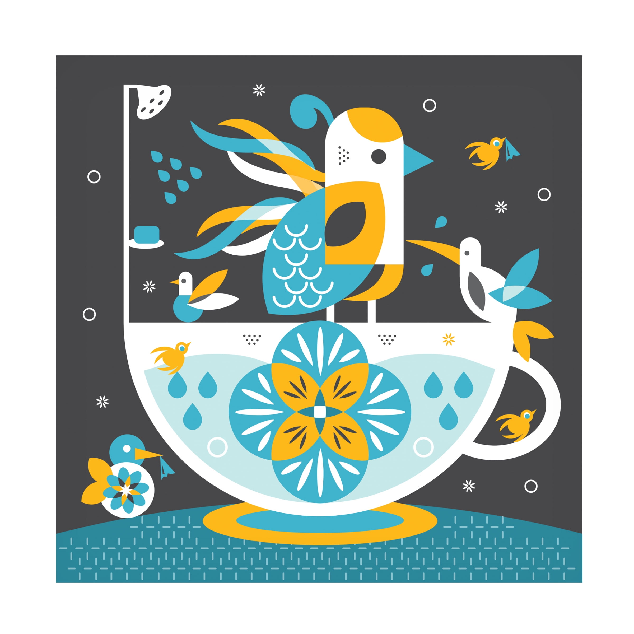 Melissa Maxwell 'Bird Bath' Canvas Art - Walmart.com