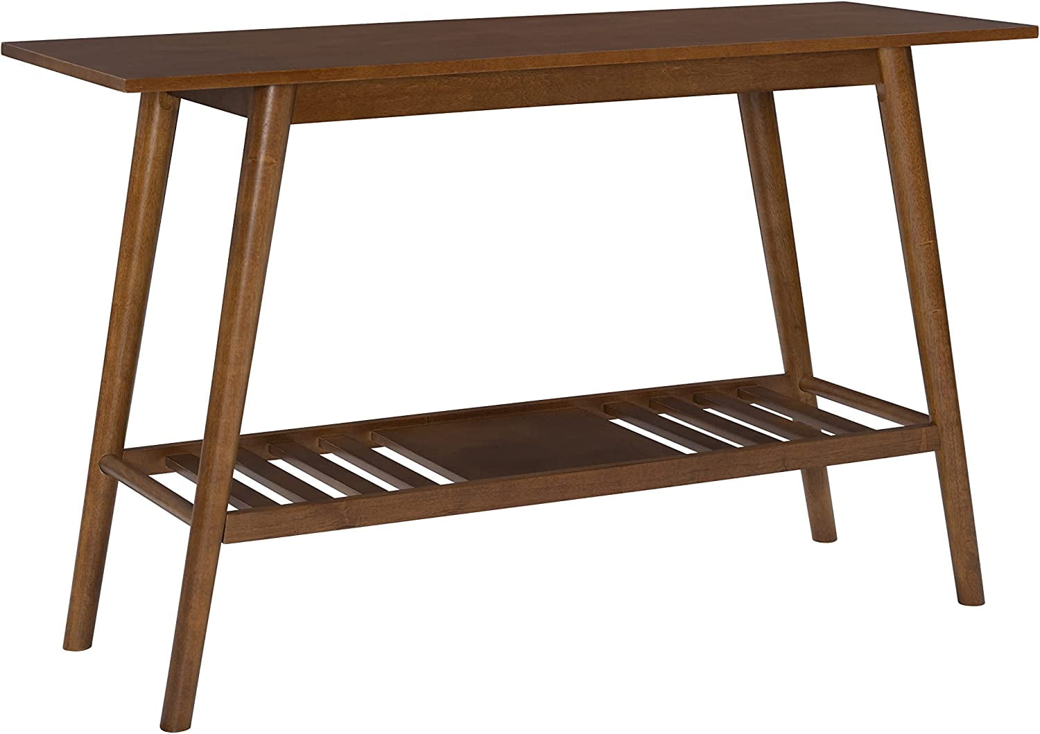 Melissa Mid-Century Modern Walnut Console Table - Walmart.com