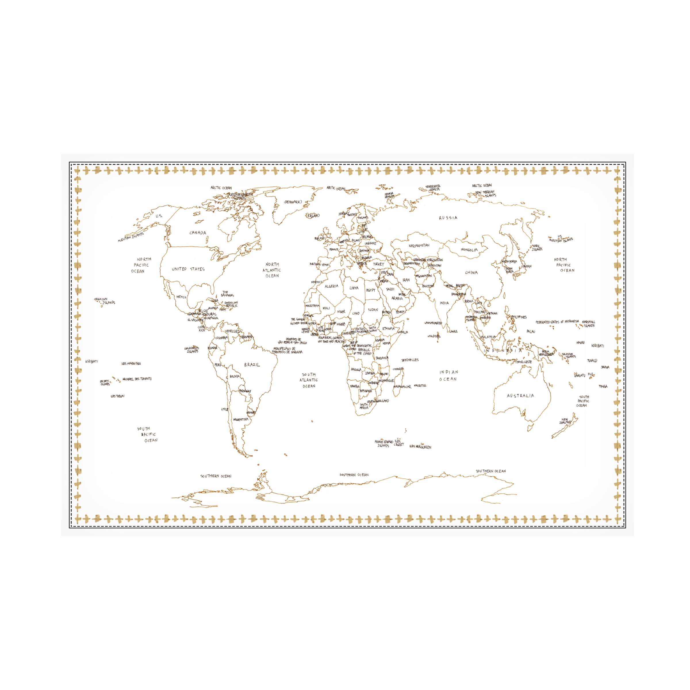 Melissa Wang 'World Schematic' Canvas Art - Walmart.com