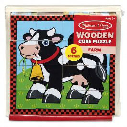 Melissa and Doug 1PK Jigsaw Puzzle 16pcs 8X8 Farm - Walmart.com