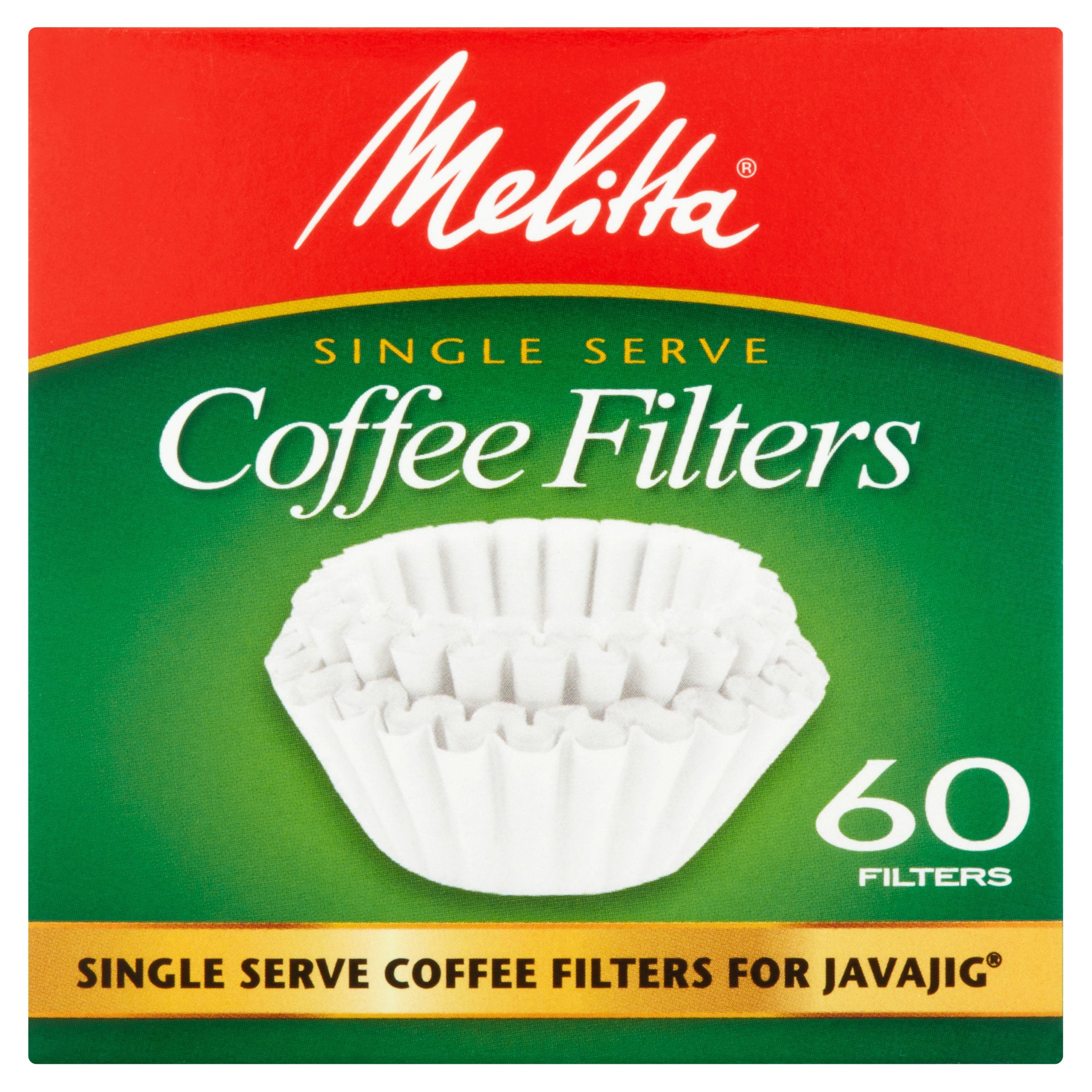 Melitta Javajig Single Serve Coffee Filters, 60 Ct, Biodegradable and ...