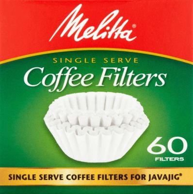 Melitta Single Serve Coffee Filters for JavaJig, 60 Count, Compatible ...