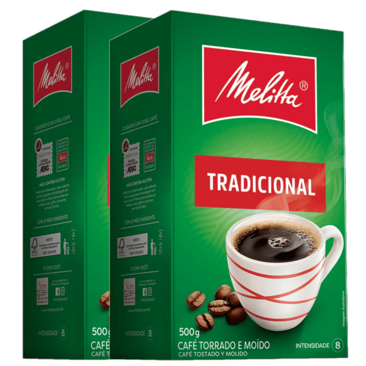 Melitta Traditional Roasted Coffee 17.6Oz (PACK OF 02) | Melitta Café ...
