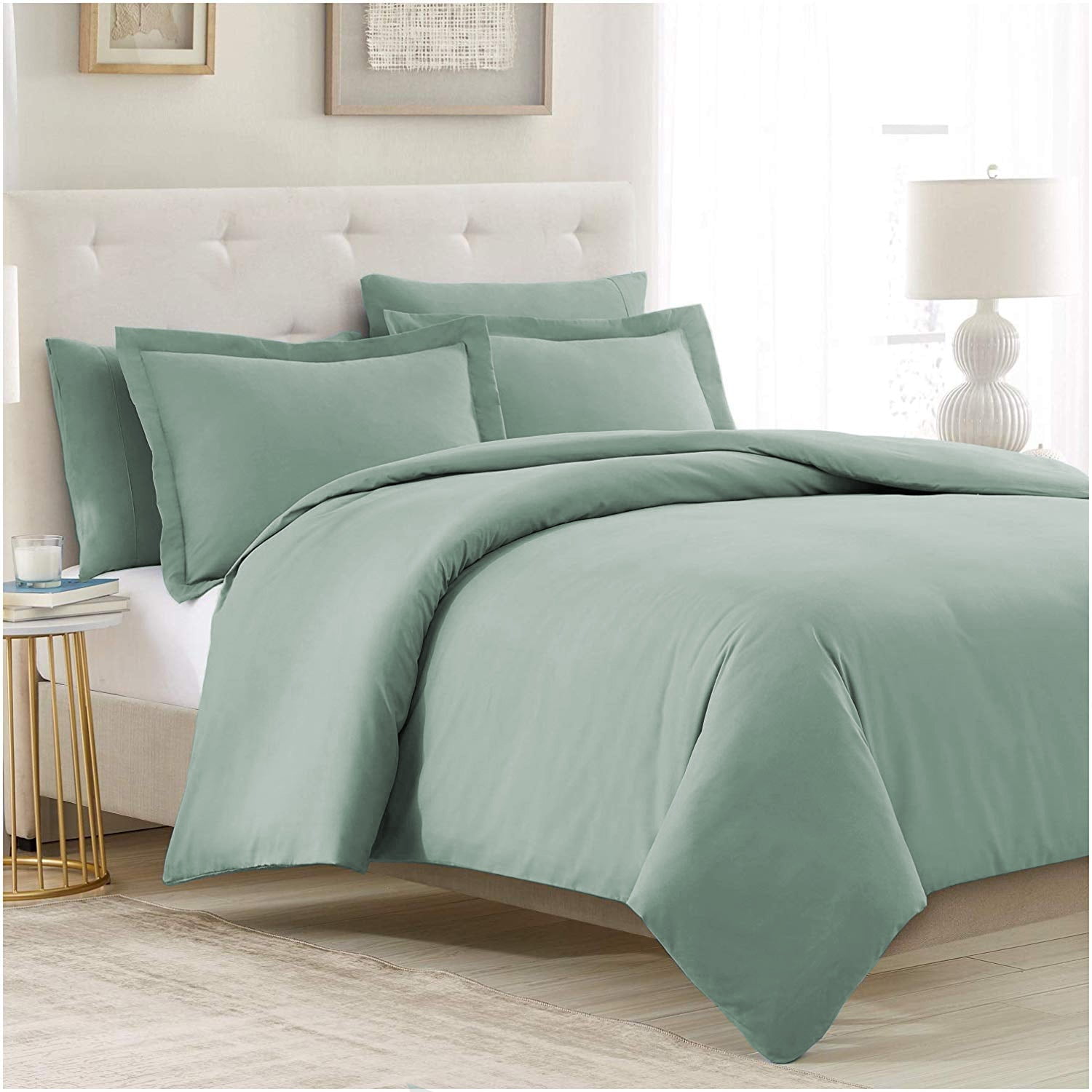 Mellanni Duvet Cover Set Hotel Luxury Double Brushed Microfiber, 5 ...