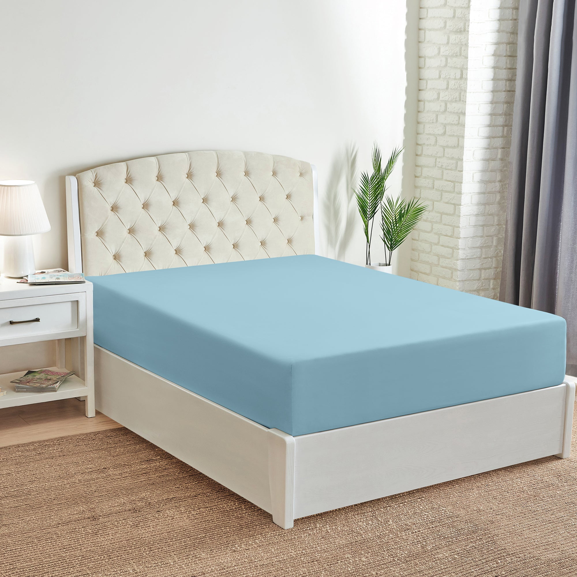 Mellanni Fitted Sheet, up to 16" Deep Pocket, Soft Microfiber, 1 Piece ...
