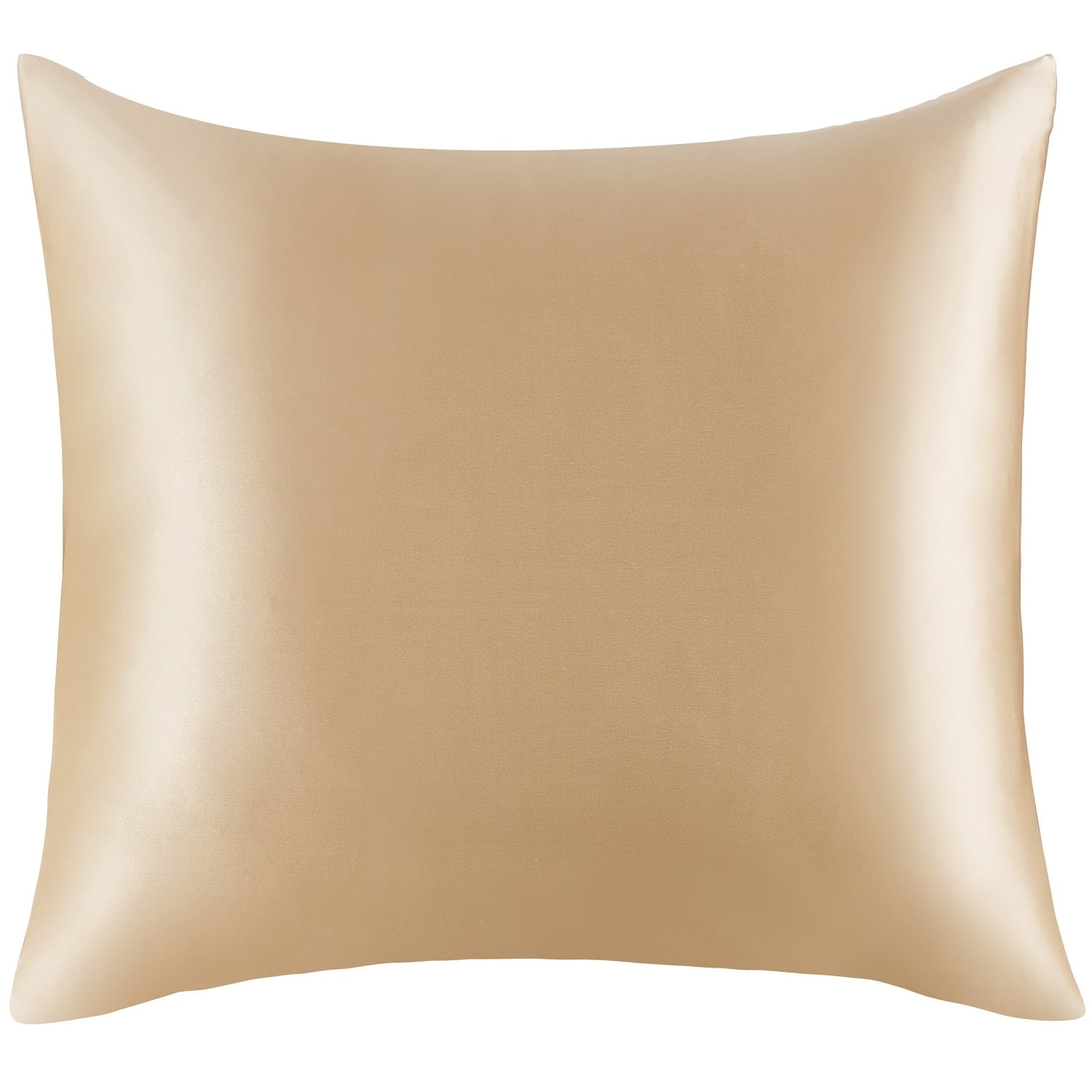 Mellanni Gold Silk Throw Pillow Cover in Gift Box, Mulberry Silk, 18x18 ...