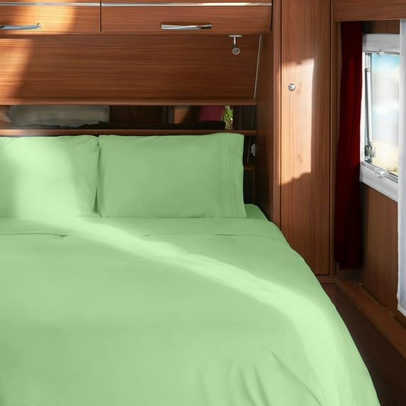Mellanni RV Queen Sheets Set, 10" Deep Pocket, 4 Elastic Bands, Short ...
