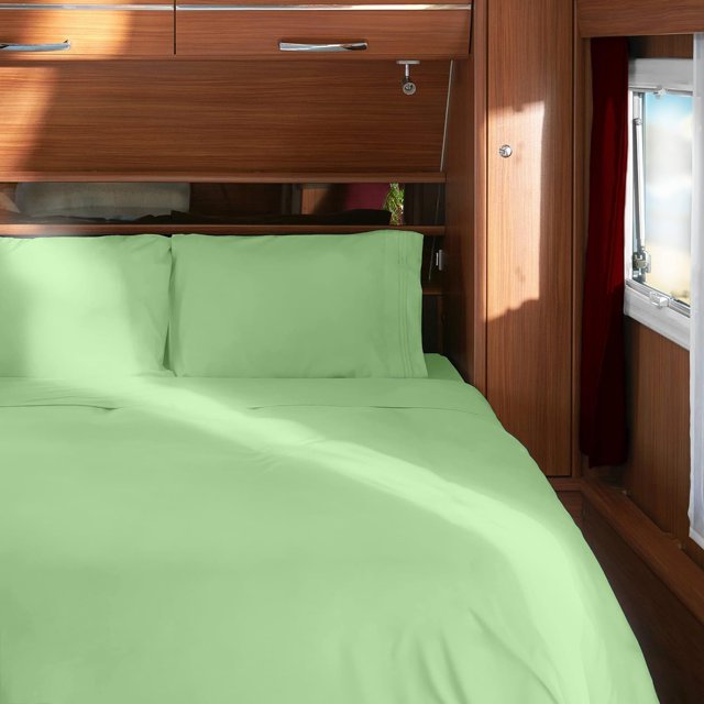 Mellanni RV Queen Sheets Set, 10" Deep Pocket, 4 Elastic Bands, Short ...