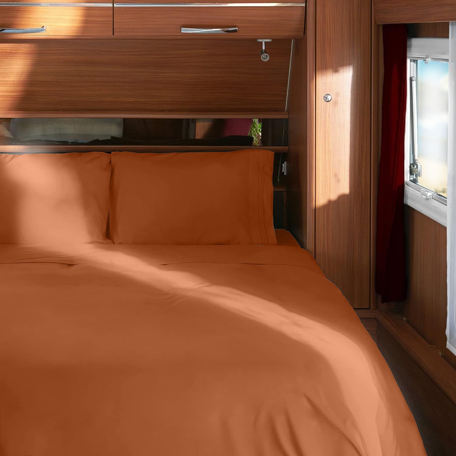 Mellanni RV Queen Sheets Set, 10" Deep Pocket, 4 Elastic Bands, Short ...