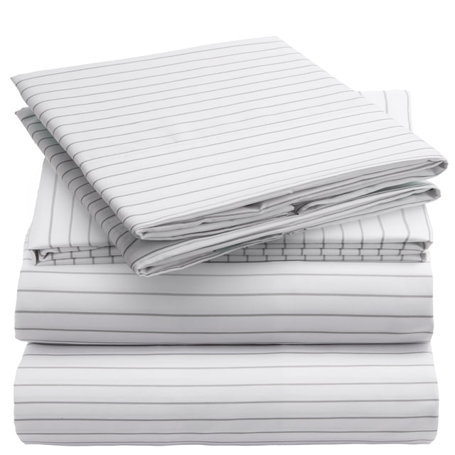 Mellanni Sheet Set Iconic Luxury Brushed Microfiber, Deep Pocket Sheet ...