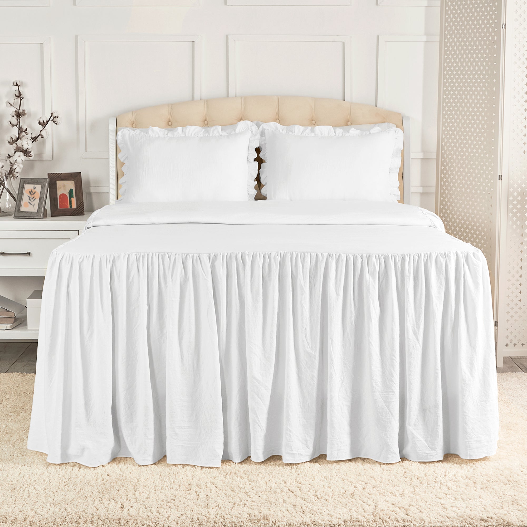 DIAMOND TUFTED CHENILLE BEDSPREAD AND PILLOW SHAM SET, ALL COTTON, TWIN ...