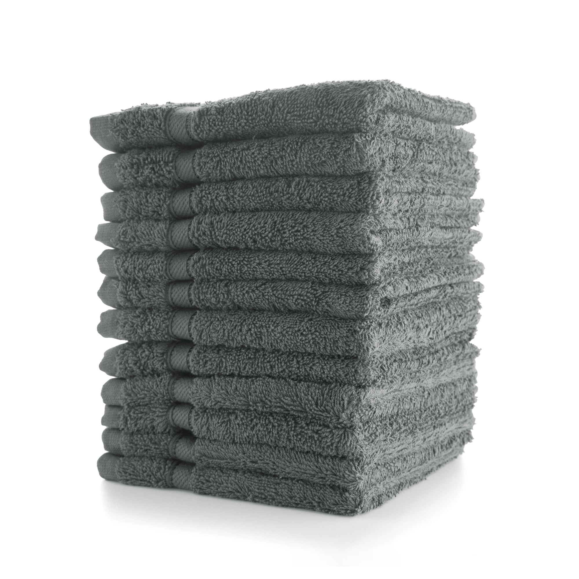 "Mellanni 100% Terry Cotton Thick Washcloths, 12 Pack, 12""x12"", Ideal ...