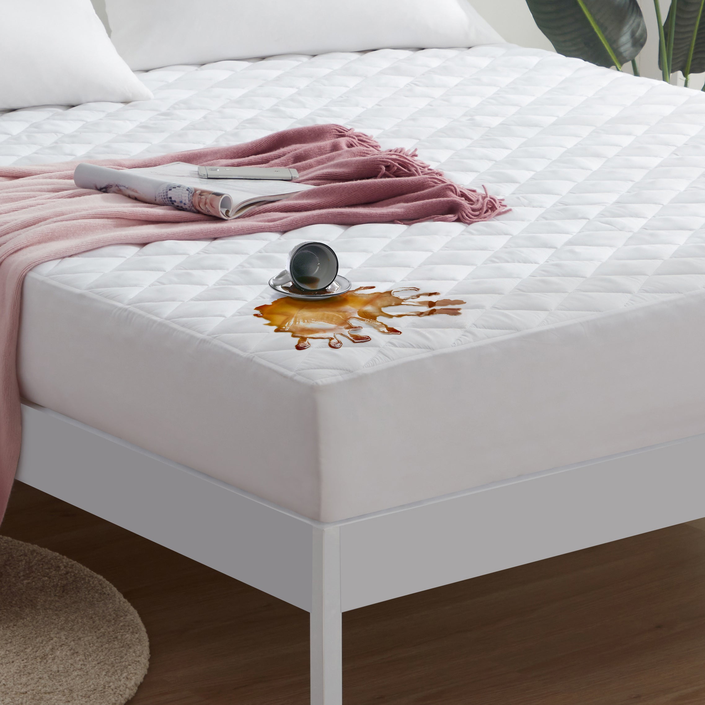 "Mellanni Quilted Waterproof Mattress Pad, 21"" Deep Pocket, Breathable ...