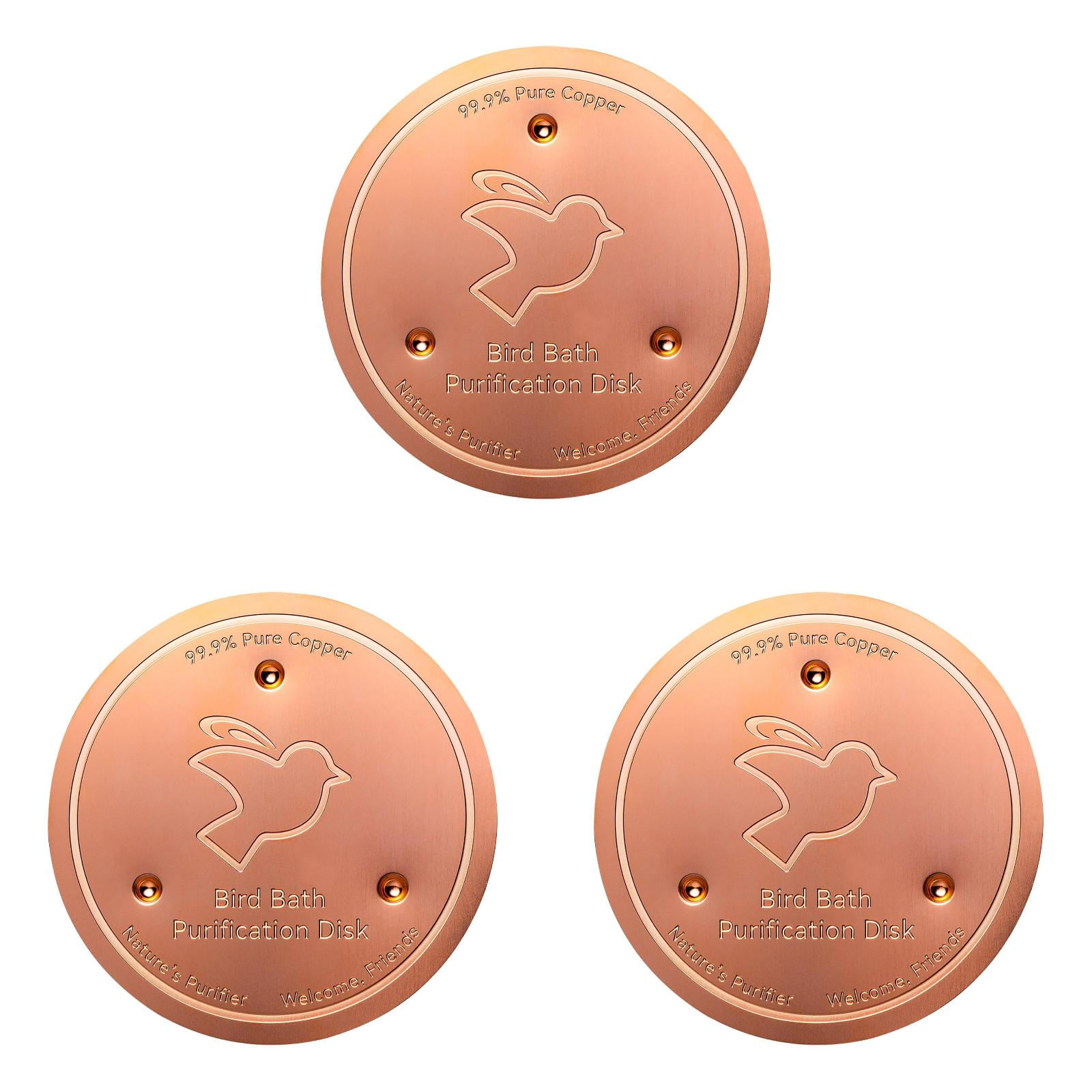 Mellbree Bird Bath Accessories Copper Disk Cleaner Physical Water ...