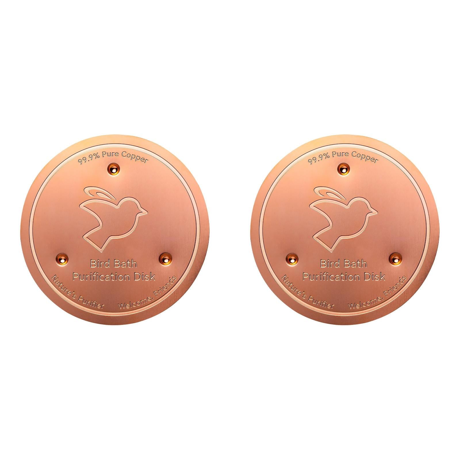 Mellbree Universal Copper Bird Bath Cleaner Disk Water Purifier 0.6mm ...