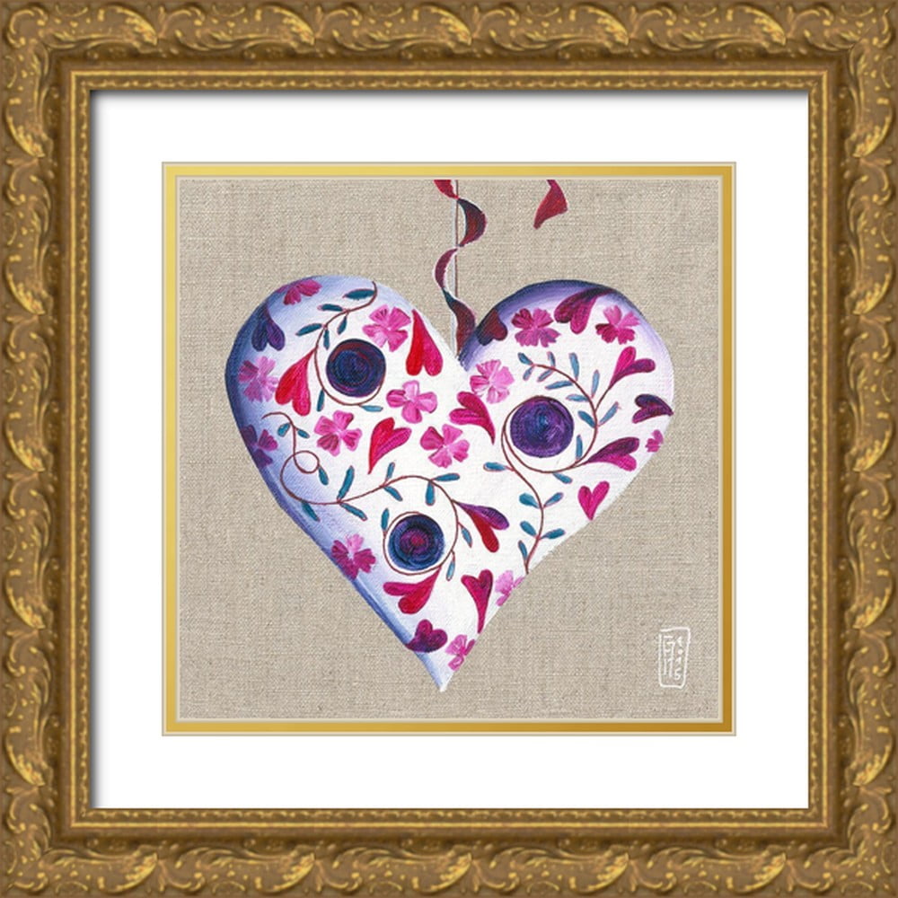 Mellier, Francine 15x15 Gold Ornate Wood Framed with Double Matting ...