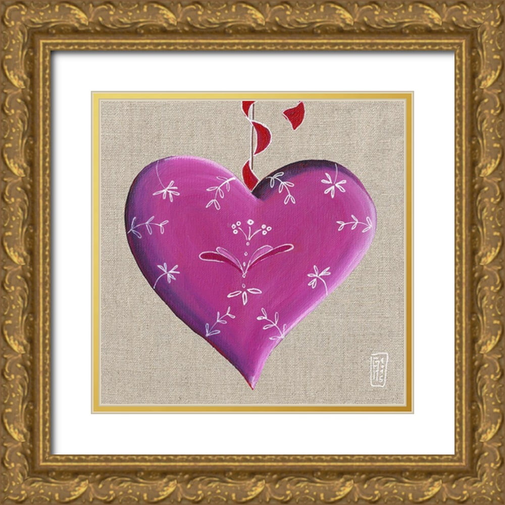 Mellier, Francine 26x26 Gold Ornate Wood Framed with Double Matting ...