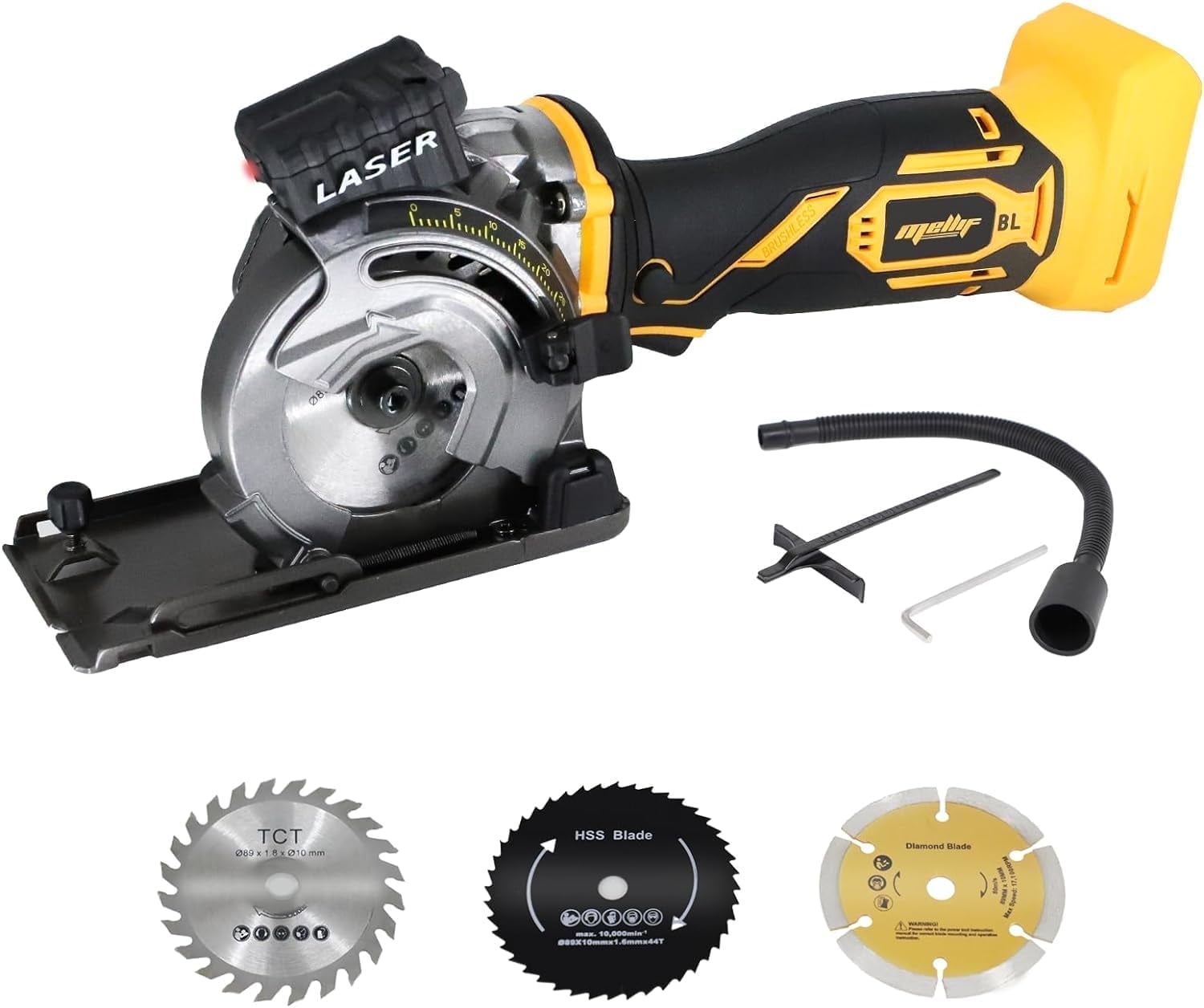 Mellif Cordless Mini Circular Saw Compatible with Dewalt 20V Battery ...