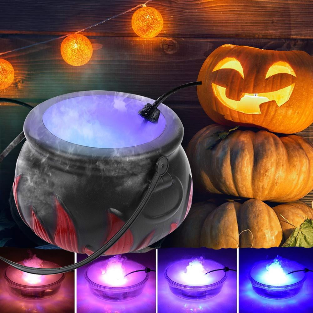 Halloween Witch Cauldron with Mist Maker,Witch Jar Atomizer Lamp Punch ...