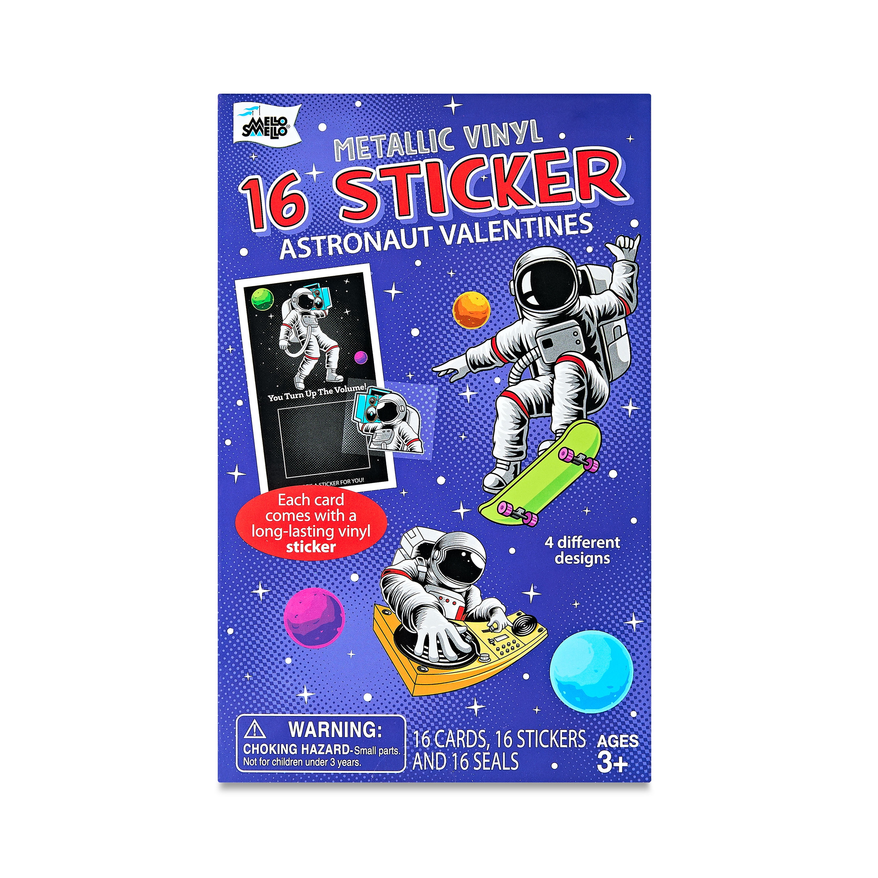 Mello Smello Valentine's Day Metallic Vinyl Astronaut Sticker ...