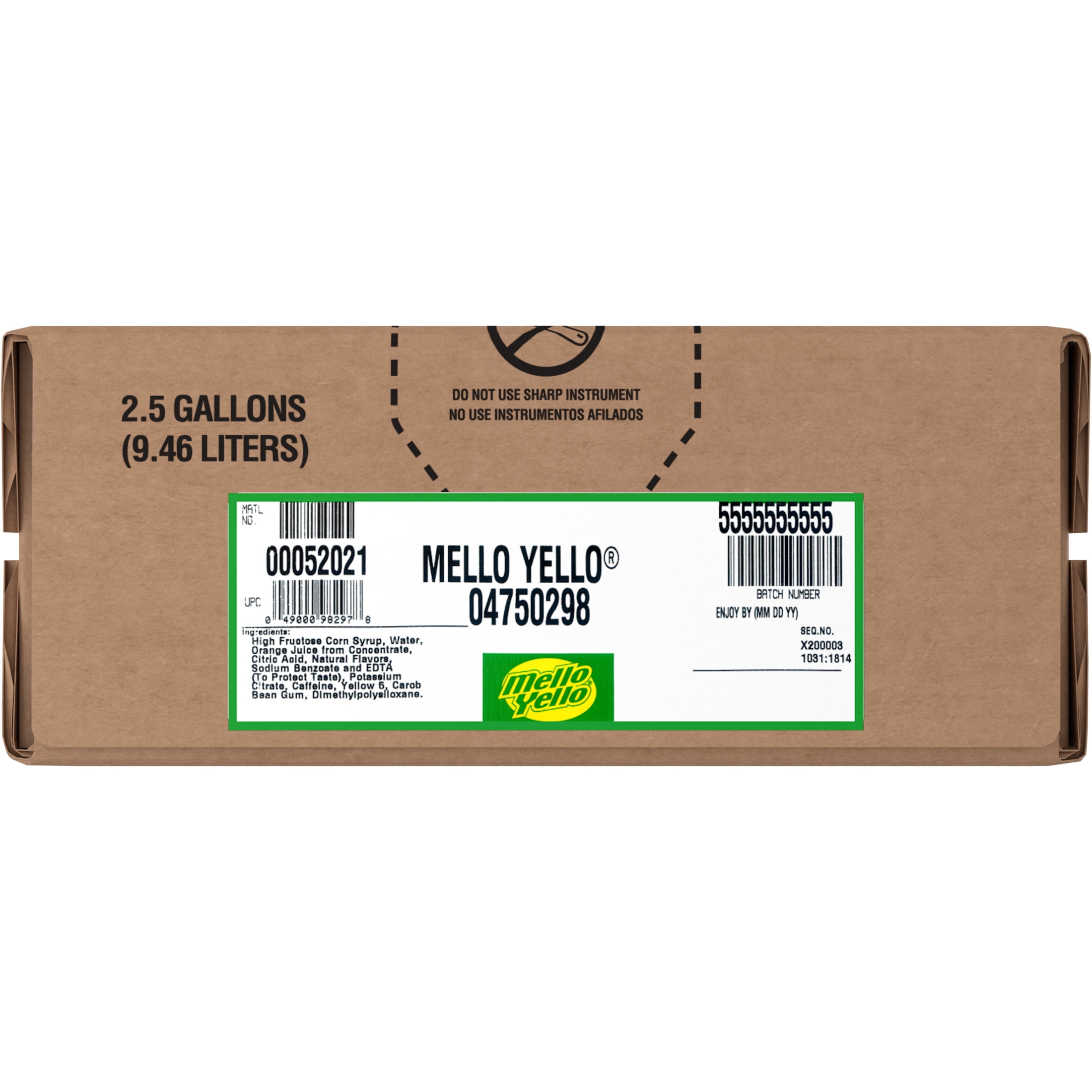 Mello Yello Bag in box, 2.5 Gallons - Walmart.com