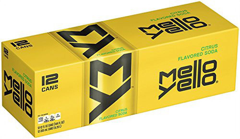 LuoYangNingLian Mello Yello Carbonated Citrus Soft Drink, 12oz Cans ...