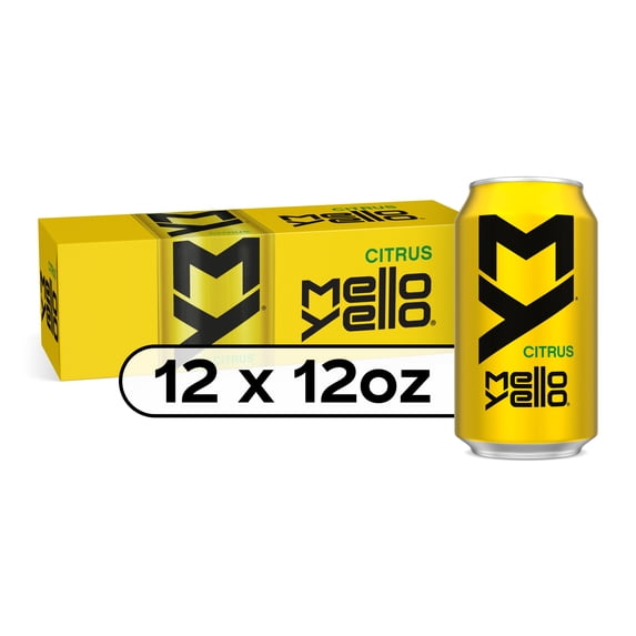 Mello Yello Citrus Flavored Soft Drinks, 12 fl oz, 12 Pack Cans, Brand ...