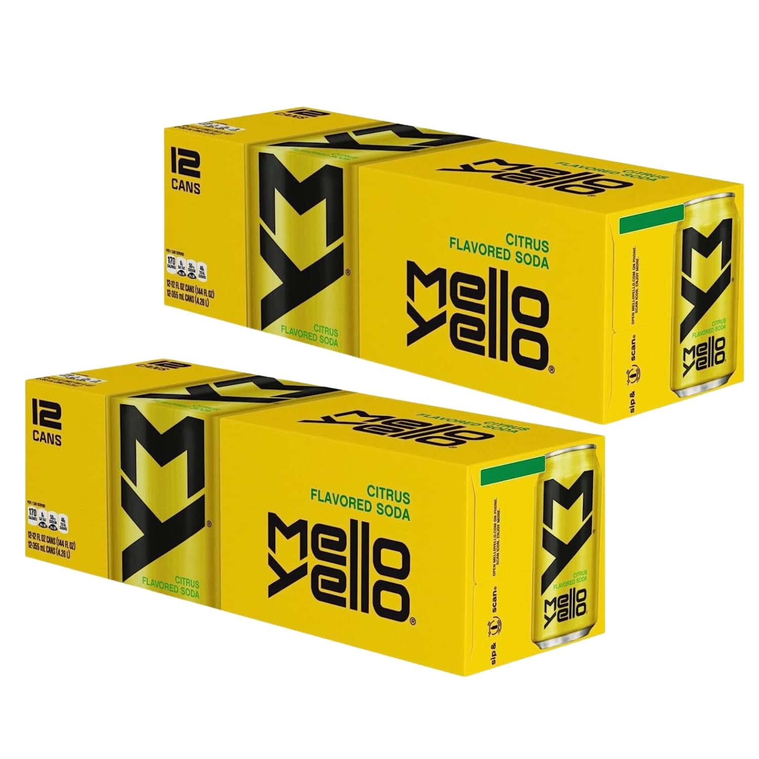Mello Yellow Citrus & Lime Flavored Soda, 24 Pack 12 oz Cans - Walmart.com