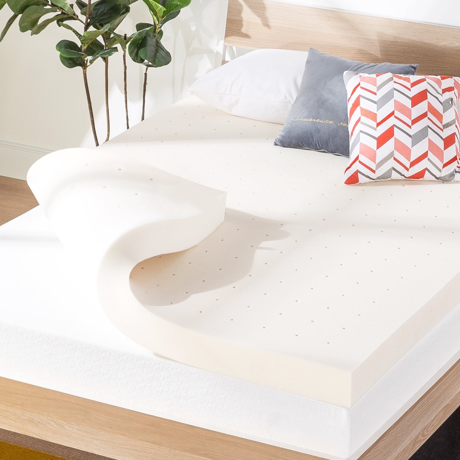 Free Shipping! Mellow 4 Inch Ventilated Memory Foam Mattress Topper ...