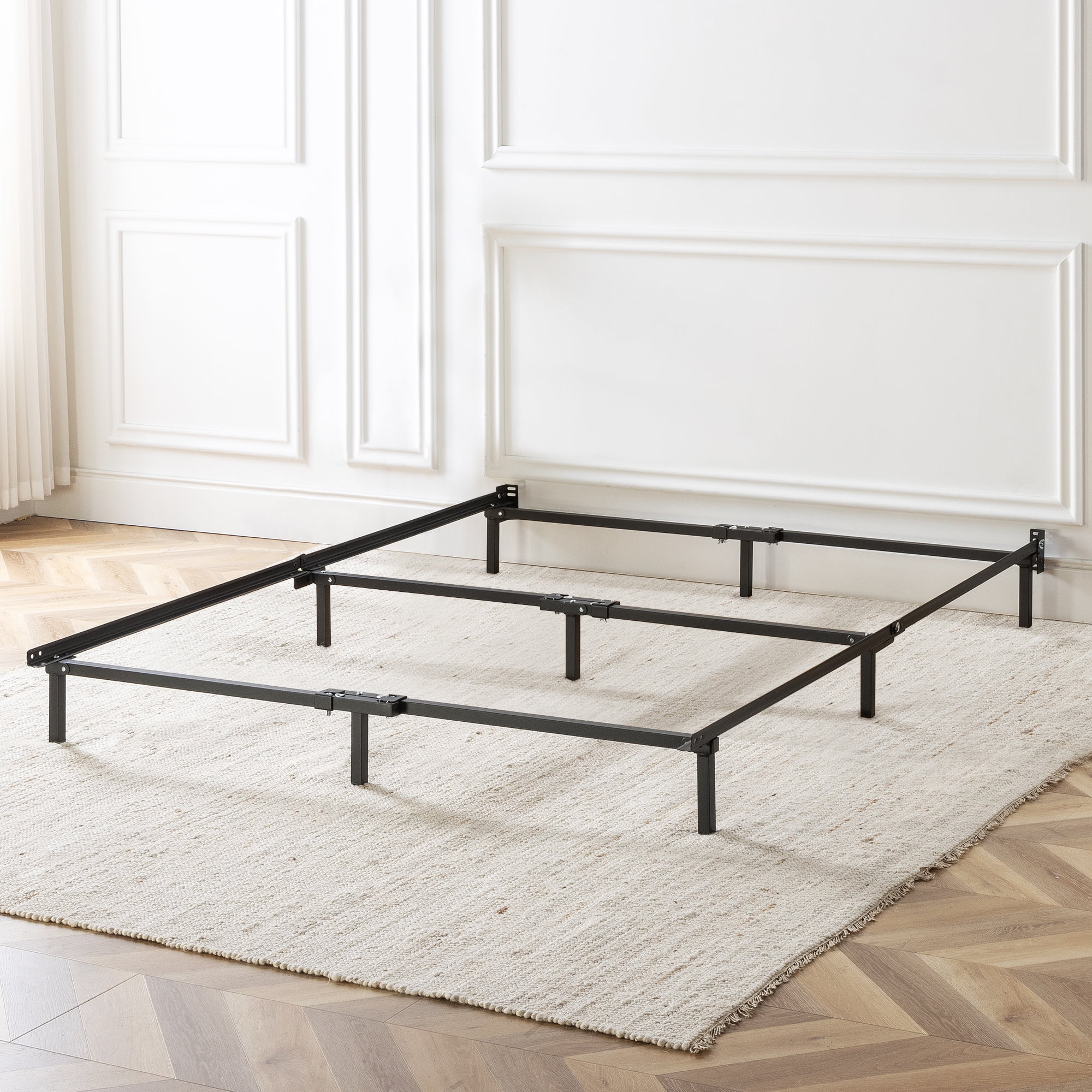 Mellow King-Size 7 inch Metal Bed Base Frame, Heavy Duty Steel ...